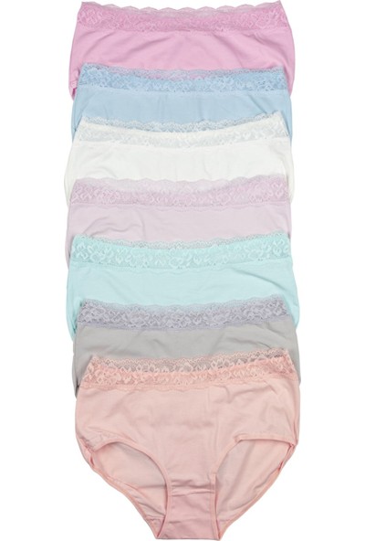 Nicoletta Somon Kadın Külot Dantelli Büyük Beden Yüksek Bel 7 Li Paket Likralı Nicoletta Somon Kadın Külot Dantelli Büyük Beden Yüksek Bel 7 Li Paket Likralı