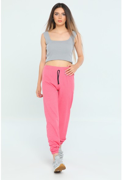 Julude Pembe Kadın Bel Paça Lastikli Jogger Eşofman Altı Julude Pembe Kadın Bel Paça Lastikli Jogger Eşofman Altı