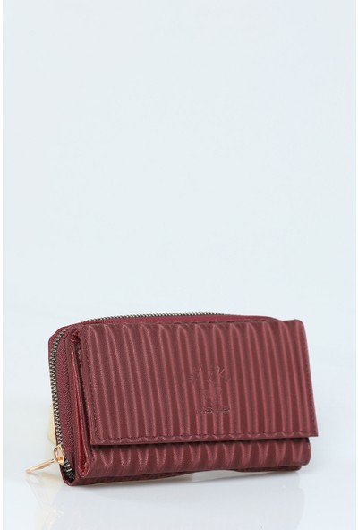 Julude Bordo Kadın Cüzdan