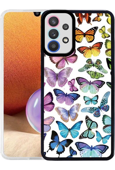 Fibaks Samsung Galaxy A32 4g Uyumlu Kılıf Renkli Kelebek Desenli Kapak Fibaks Samsung Galaxy A32 4g Uyumlu Kılıf Renkli Kelebek Desenli Kapak
