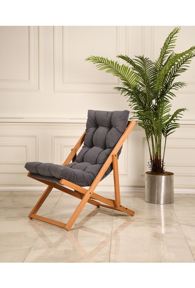 Cms Sandalye Ahşap Katlanır Minderli Eco Şezlong Cms Sandalye Ahşap Katlanır Minderli Eco Şezlong