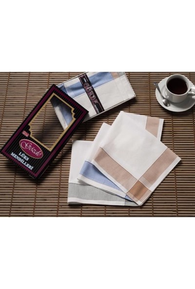 BBB Gözde Siyah Kutulu 42X42 cm 12 Adet Kumaş Mendil-Gm 02 BBB Gözde Siyah Kutulu 42X42 cm 12 Adet Kumaş Mendil-Gm 02