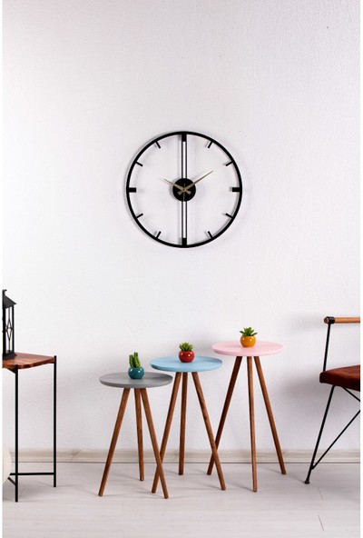 Gowpenart Conflate Metal Siyah Duvar Saati 1,5 mm Kalınlık Gowpenart Conflate Metal Siyah Duvar Saati 1,5 mm Kalınlık