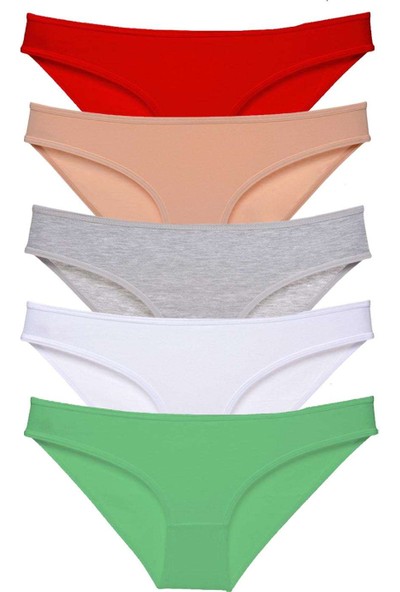 5 Adet Süper Eko Set Likralı Kadın Slip Külot 524 5 Adet Süper Eko Set Likralı Kadın Slip Külot 524