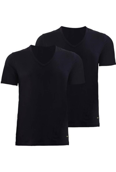 Erkek Tender Cotton 2'li V Yaka Siyah T-Shirt 9671 Blackspade Erkek Tender Cotton 2'li V Yaka Siyah T-Shirt 9671 Blackspade