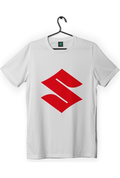 Suzuki Logo Bisiklet Yaka Kısa Kollu Tişört YTKTRD1432