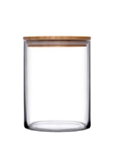 Yakut Bambu Kapak Cam Saklama Kabı