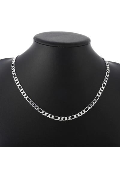 Abbsee Italyan Figaro Model 316L Titanyum Çelik Zincir Erkek Kolye Abbsee Italyan Figaro Model 316L Titanyum Çelik Zincir Erkek Kolye