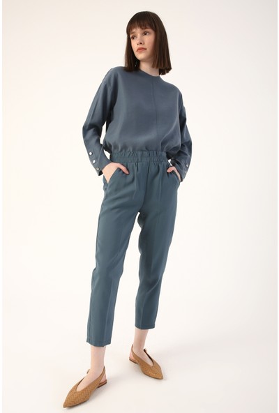 ALLDAY Beli Lastikli Kumaş Pantolon