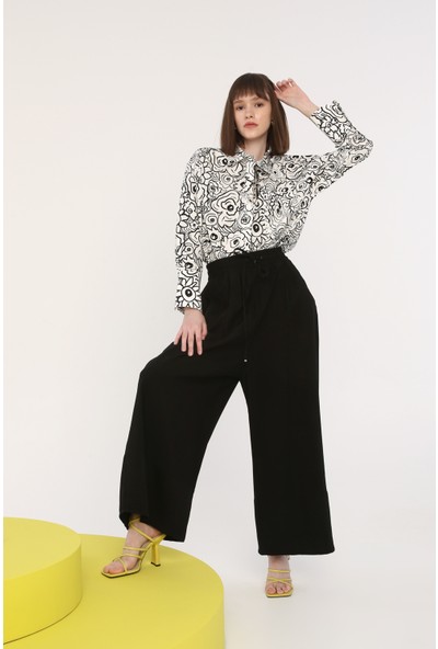 Bol Paça Beli Lastikli Cepli Pantolon