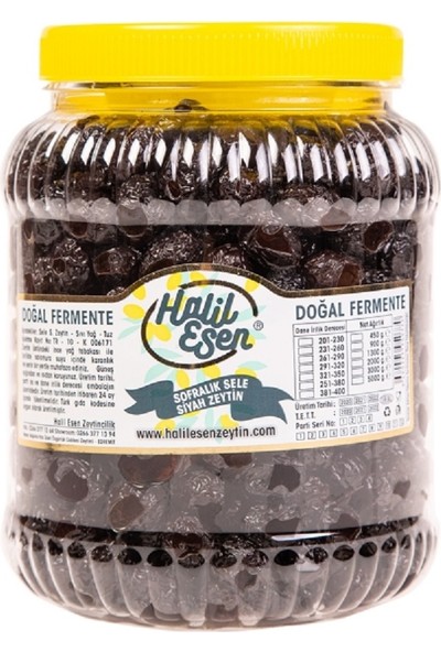 Halil Esen Sele Siyah Zeytin (Az Tuzlu)( 1,5 Kg)