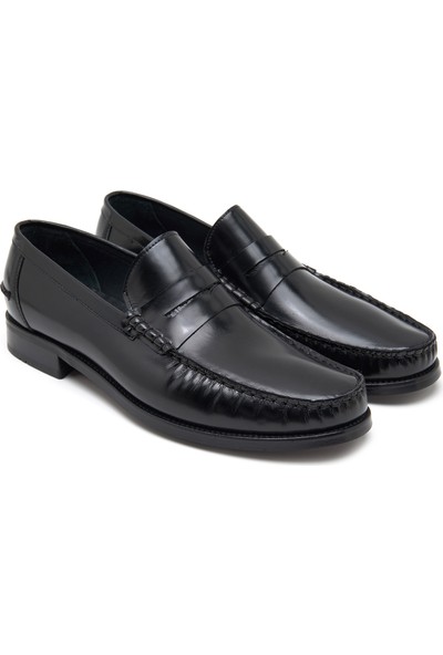 Frank Siyah Erkek Deri Loafer