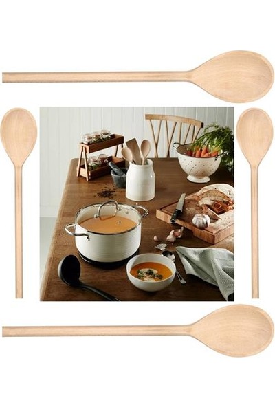 Borea 23 cm Ham Ahşap Doğal Yemek Kaşığı Borea 23 cm Ham Ahşap Doğal Yemek Kaşığı