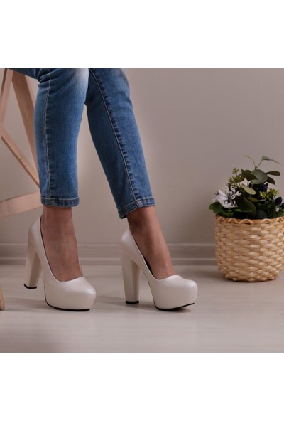 Pabucmarketi Sedef Cilt Kadın Platform Ayakkabı Pabucmarketi Sedef Cilt Kadın Platform Ayakkabı