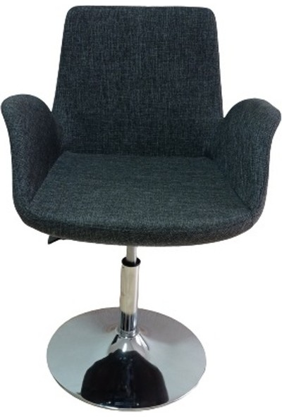 Ofis Bekleme Koltuğu Tepsi Ayaklı Keten Kumaş Nilüfer