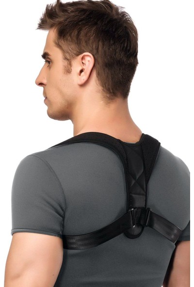 Siyah Deri Desenli Korse Ortopedik Dik Durus Korsesi Dik Tutma Aparatı Siyah Deri Desenli Korse Ortopedik Dik Durus Korsesi Dik Tutma Aparatı