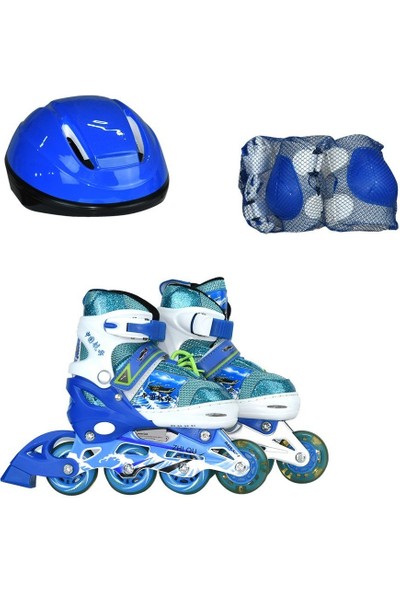 Furkan Işıklı Paten Set 31-34 Mavi