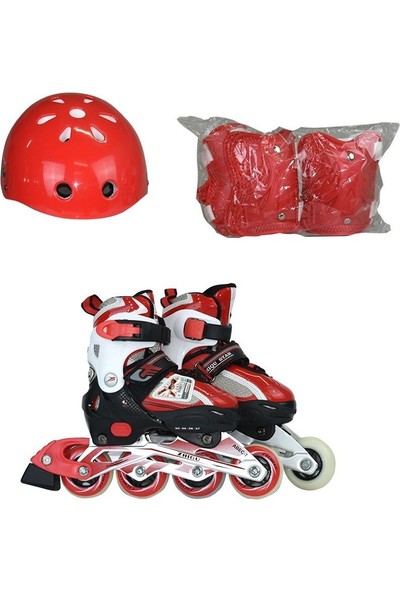 Furkan Işıksız Paten Set 27-30 Kırmızı Furkan Işıksız Paten Set 27-30 Kırmızı