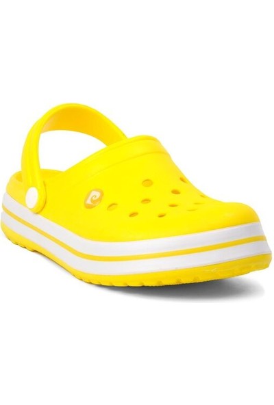 Sarı Kadın Önü Kapalı Sabo Terlik