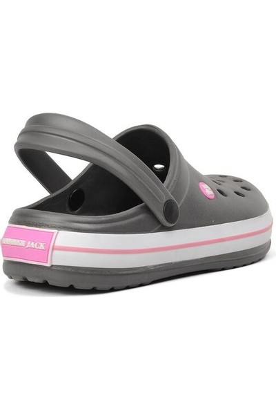 Gri Kadın Önü Kapalı Sabo Terlik