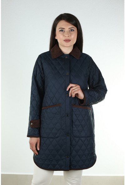 Brendon Kadın Kapitone Mont 0258 Lacivert/navy 22S32000258