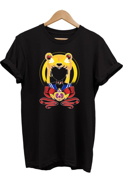 Remonz Sailor Moon Baskılı %100 Pamuk Oversize T-Shirt Büyük Beden Tişört Remonz Sailor Moon Baskılı %100 Pamuk Oversize T-Shirt Büyük Beden Tişört