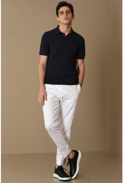 Lufian Flor Smart Erkek Chino Pantolon Slim Fit Gri