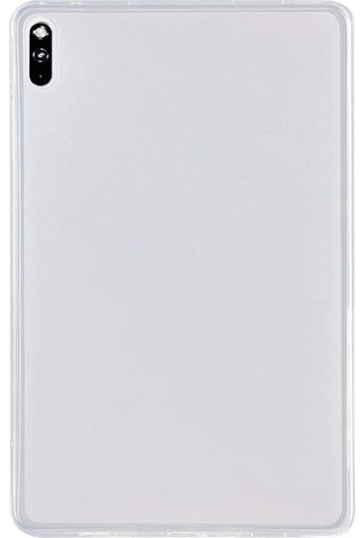 Eiroo Huawei Matepad Pro 10.8 Şeffaf Beyaz Silikon Kılıf