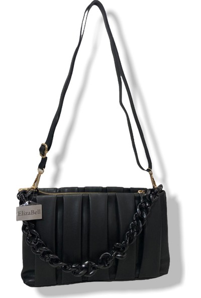 ElizaBell Siyah Kadın Postacı ve Kol Çantası Ebat 27CM17CM ElizaBell Siyah Kadın Postacı ve Kol Çantası Ebat 27CM17CM