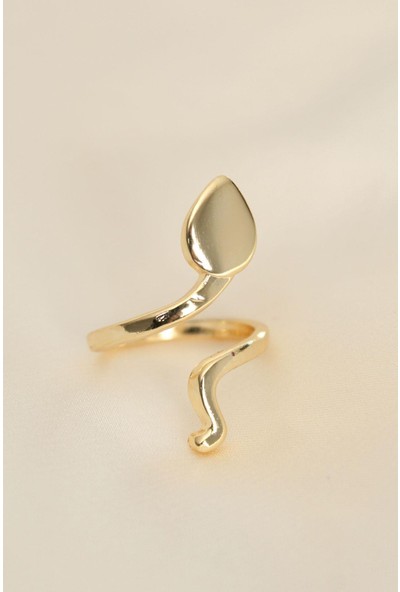 Ayarlamalı Altın Renk Yılan Yüzük