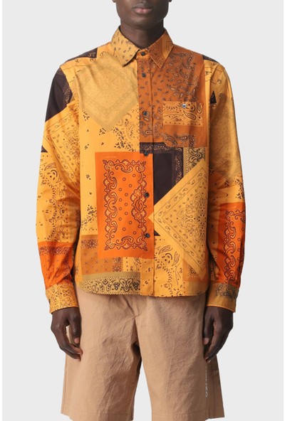 Kenzo Desenli Cepli % 100 Pamuk Uzun Kollu Gömlek Erkek Gömlek Fc5 5CH401 9p5 19