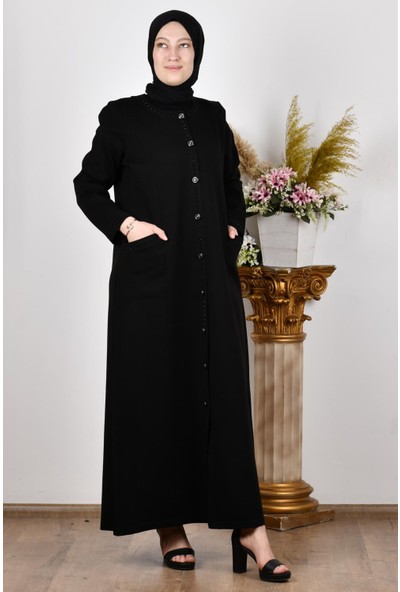 Busse 788 Kadın Siyah Anne Uzun Pardesü