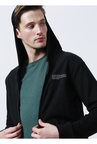 Aeropostale Kapüşonlu Standart Kalıp Baskılı Siyah Erkek Sweatmont - E-Odes Aeropostale Kapüşonlu Standart Kalıp Baskılı Siyah Erkek Sweatmont - E-Odes