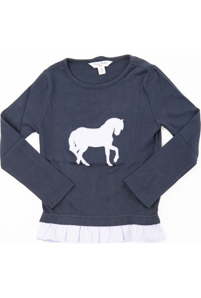 Brooks Brothers Kız Çocuk Lacivert Renkli T-Shirt