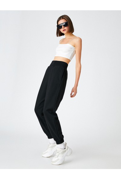 Koton Jogger Eşofman Altı Beli Lastikli Cepli