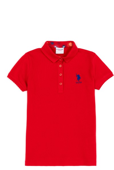 U.S. Polo Assn. Kız Çocuk Kırmızı T-Shirt