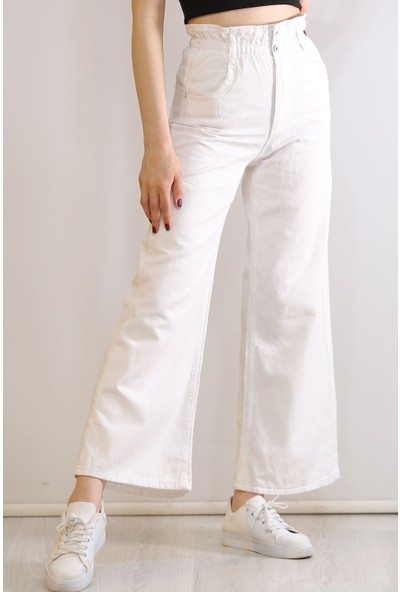 Marul Bel Kot Pantolon Beyaz - 6805.1184. Marul Bel Kot Pantolon Beyaz - 6805.1184.