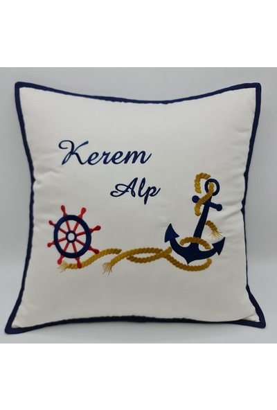 Isimli Deniz Temalı Bebek Yastığı