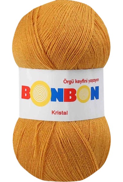 BYR Kristal El Örgü Lif Ipi Hardal 98415