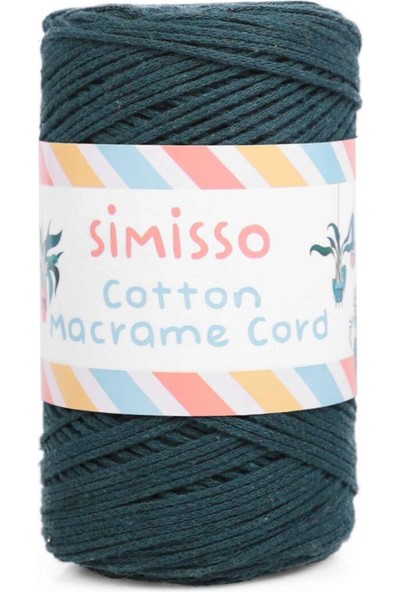 Asel Duru Pamuklu Makrome Ipi 250 Metre 2 mm | Koyu Yeşil Asel Duru Pamuklu Makrome Ipi 250 Metre 2 mm | Koyu Yeşil