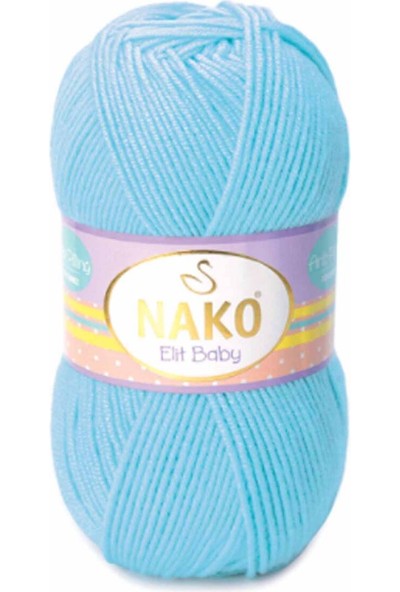 Nako Elit Baby El Örgü Ipi 100 gr | Gök Mavisi 6723