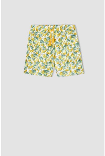 DeFacto Kız Çocuk Relax Fit Çiçek Desenli Şort T3846A622HS
