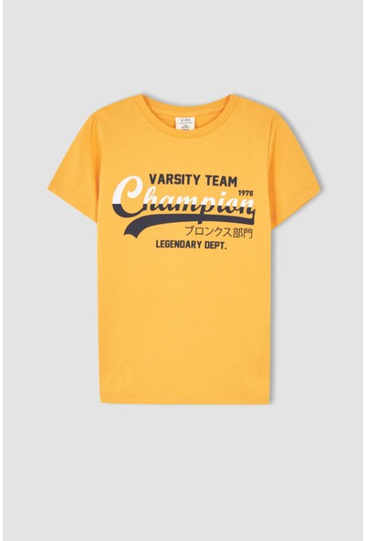 DeFacto Erkek Çocuk Regular Fit Bisiklet Yaka Kısa Kollu TIŞÖRT X2663A622SP