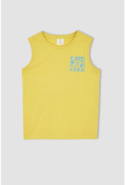DeFacto Erkek Çocuk Oversize Fit Bisiklet Yaka Pamuklu Penye Atlet X5309A622SM DeFacto Erkek Çocuk Oversize Fit Bisiklet Yaka Pamuklu Penye Atlet X5309A622SM