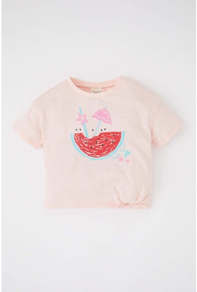 DeFacto Kız Bebek Regular Fit Karpuz Baskılı Kısa Kollu Pamuklu Tişört Y2435A222SM DeFacto Kız Bebek Regular Fit Karpuz Baskılı Kısa Kollu Pamuklu Tişört Y2435A222SM