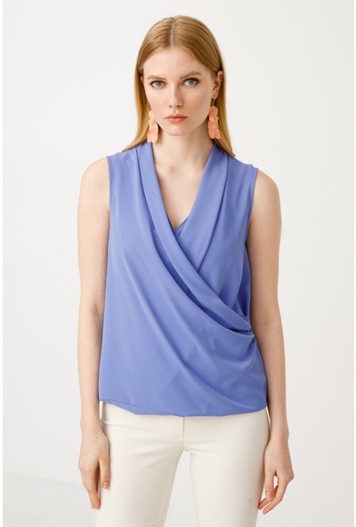 Ekol Kruvaze Kolsuz Bluz