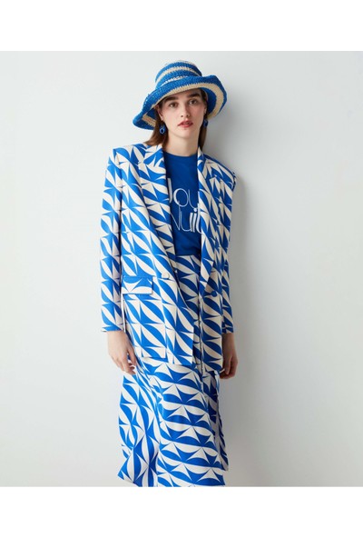 Geometrik Desen Blazer