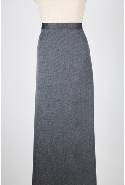 Füme Gri Siyah Desenli Çan Etek