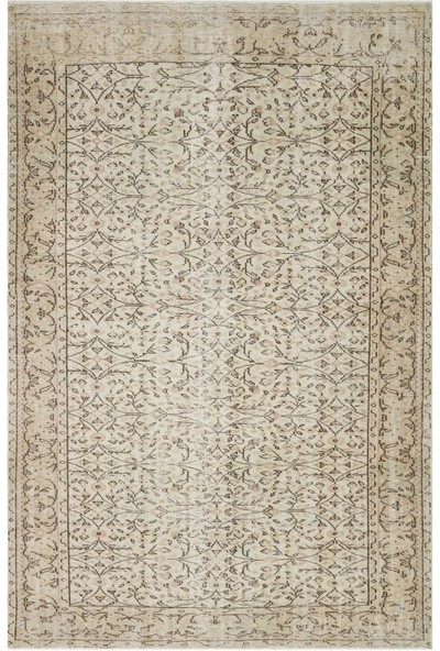 Natural Desen El Dokuma Yün Vintage Halı Natural Desen El Dokuma Yün Vintage Halı