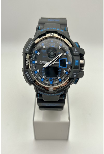 D-ZINER 10 Atm Alarmlı Işıklı Takvimli Kronometreli Spor Siyah Erkek Kol Saati G6523